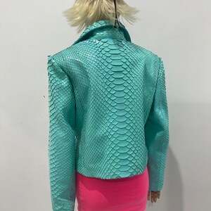 Custom Python Leather Biker Jacket, Leather Jacket for Women, Dragon ...