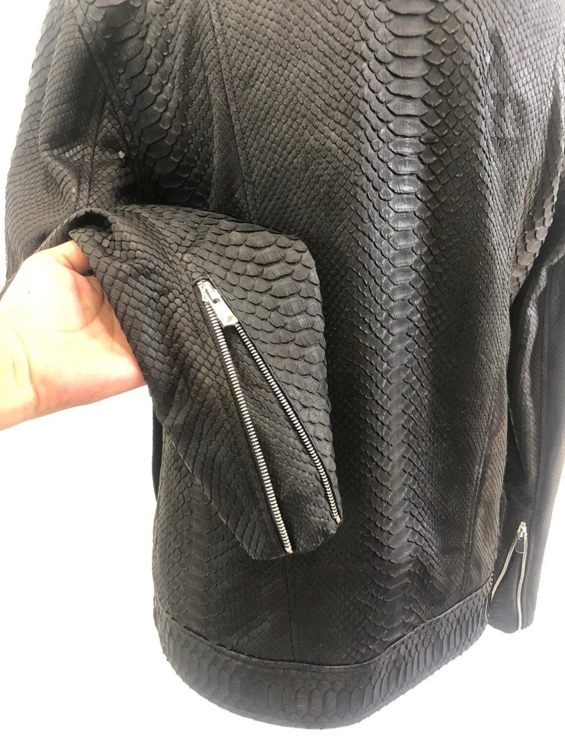 Snakeskin Jacket for Man Black Python Leather Jacket Natural | Etsy