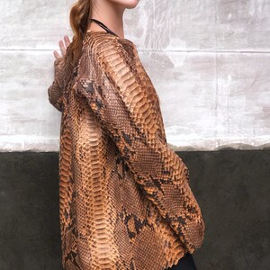 Woman's Dragon Python Coat, Snakeskin Coat, Python Leather Coat ...