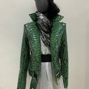 Custom Python Leather Biker Jacket, Leather Jacket for Women, Dragon ...