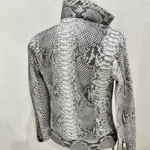 Man's Custom Biker Jackеt, King Snakeskin Python Leather Motorcycle ...