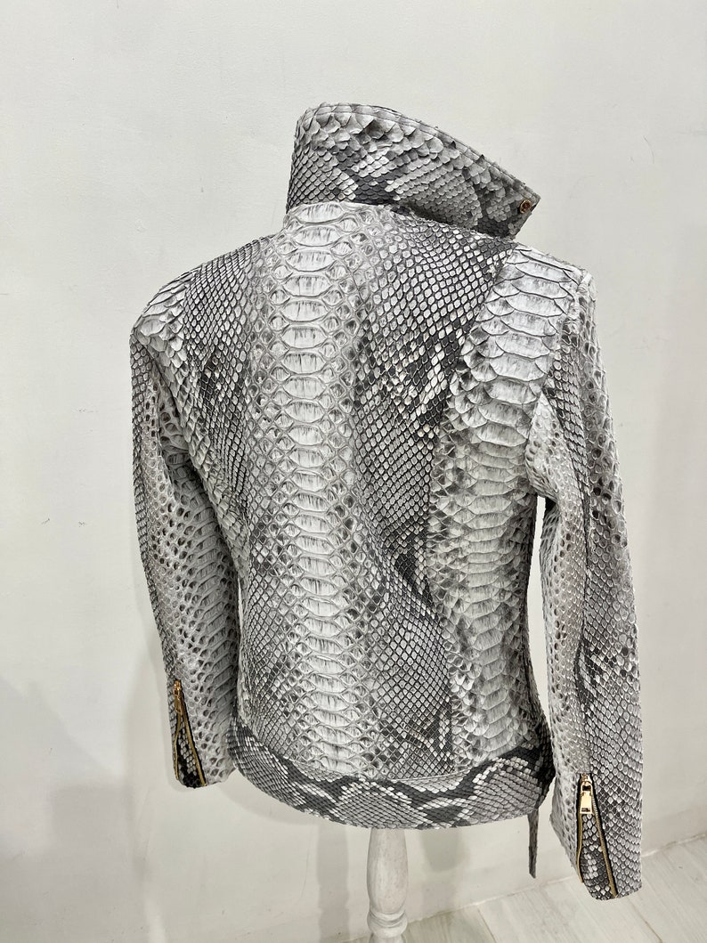 Man's Custom Biker Jackеt King Snakeskin Python Leather - Etsy