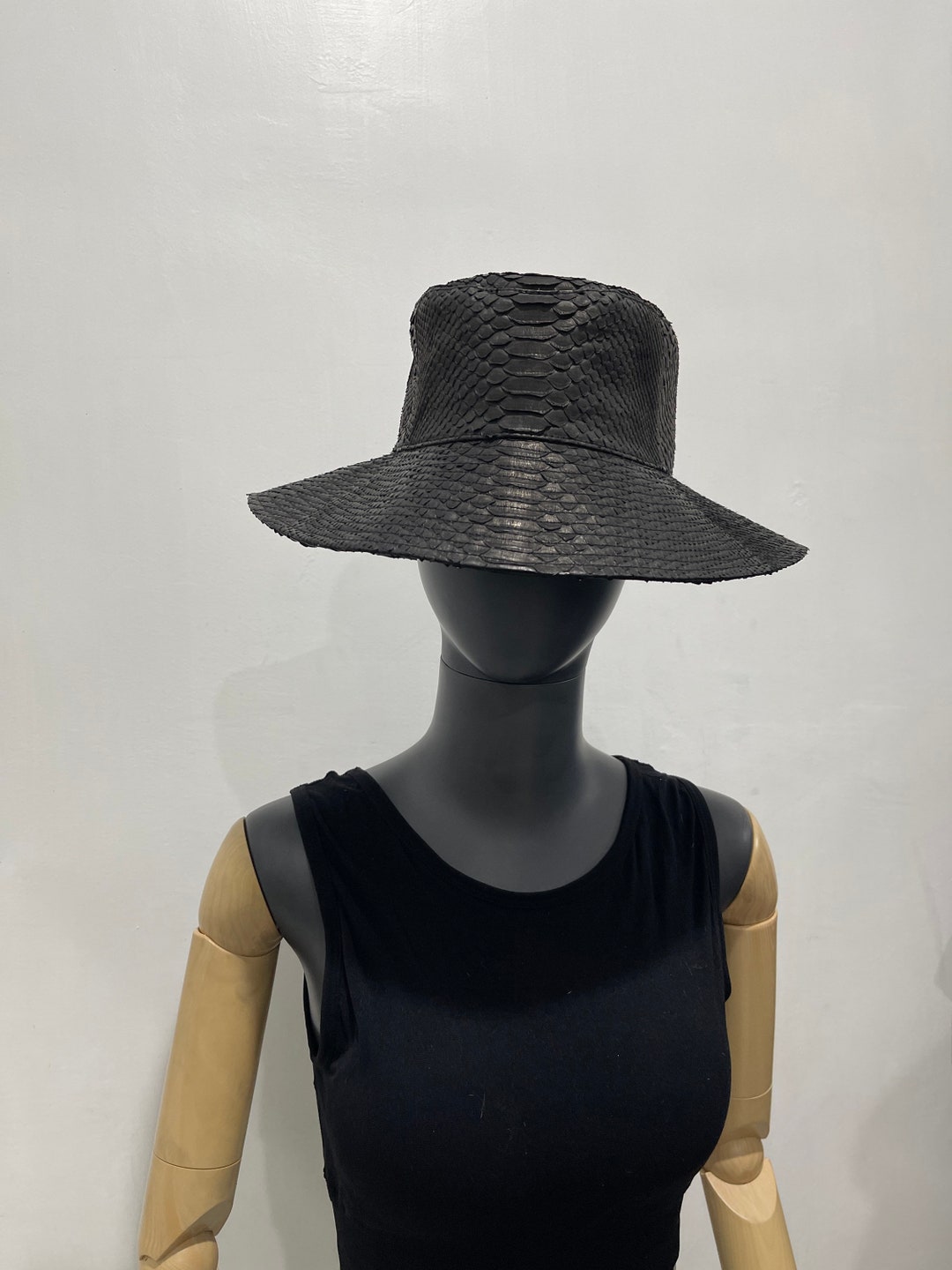 Snakeskin Hat, Python Leather Cap, Snake Skin Hat, Leather Cap, Python ...