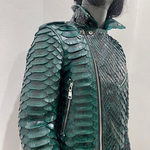 Custom Python Leather Biker Jacket, Leather Jacket for Women, Dragon ...