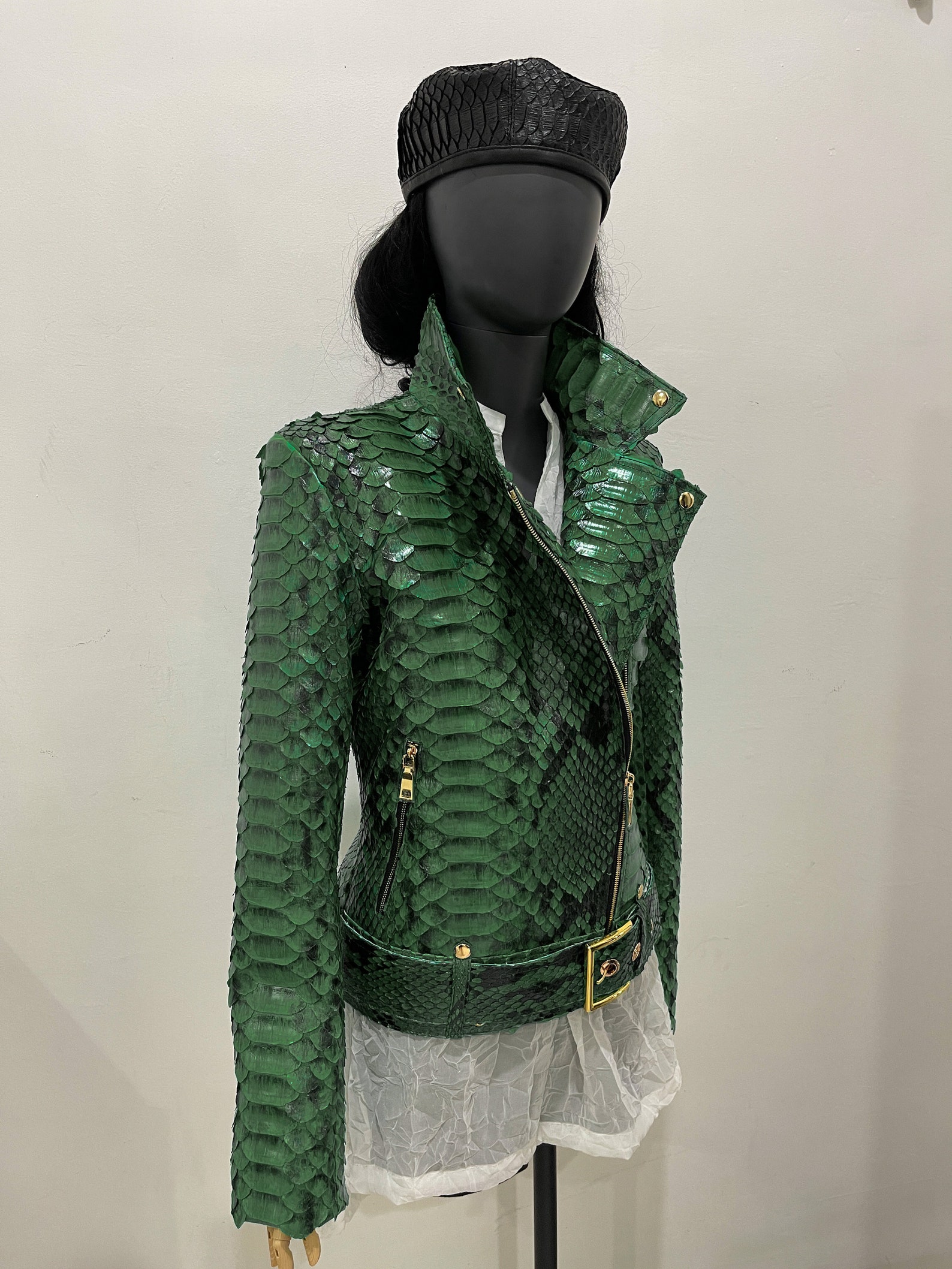 Custom Python Leather Biker Jacket Leather Jacket for Women - Etsy