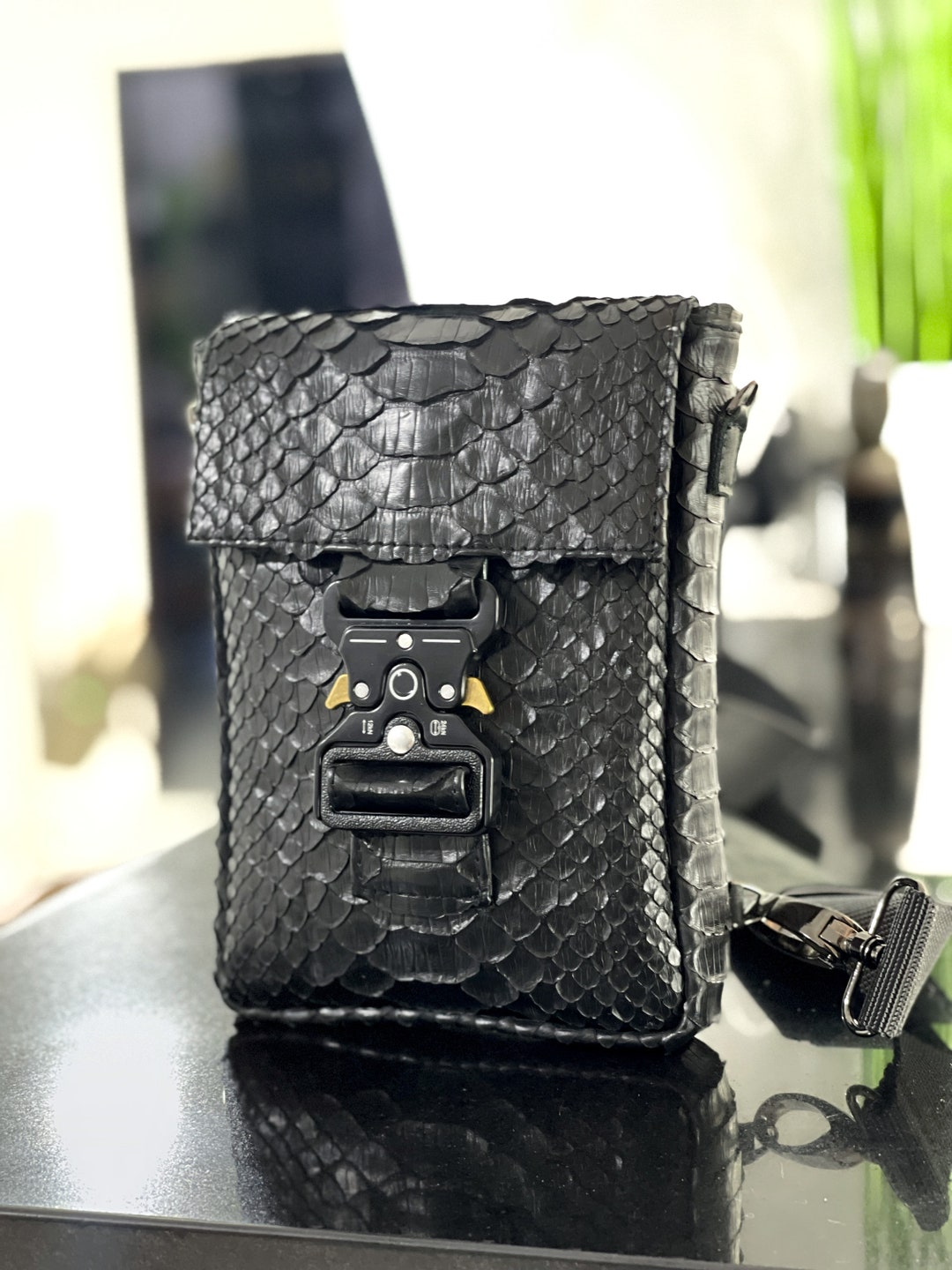 Python Leather Bag, Small Leather Bag for Phone, Leather Cellphone ...