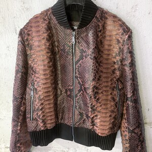 Man’s KING Snakeskin Bomber Jacket, Custom Jacket for Men, Dragon ...