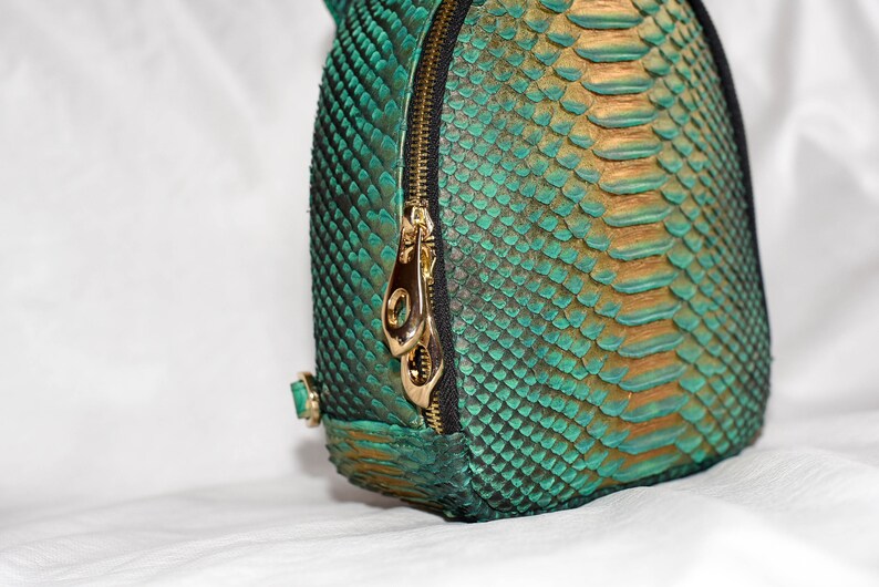 Buy Python Leather Backpack Snake Skin Crossbody Bag Snakeskin Online ...