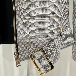 Man's Custom Biker Jackеt, King Snakeskin Python Leather Motorcycle ...