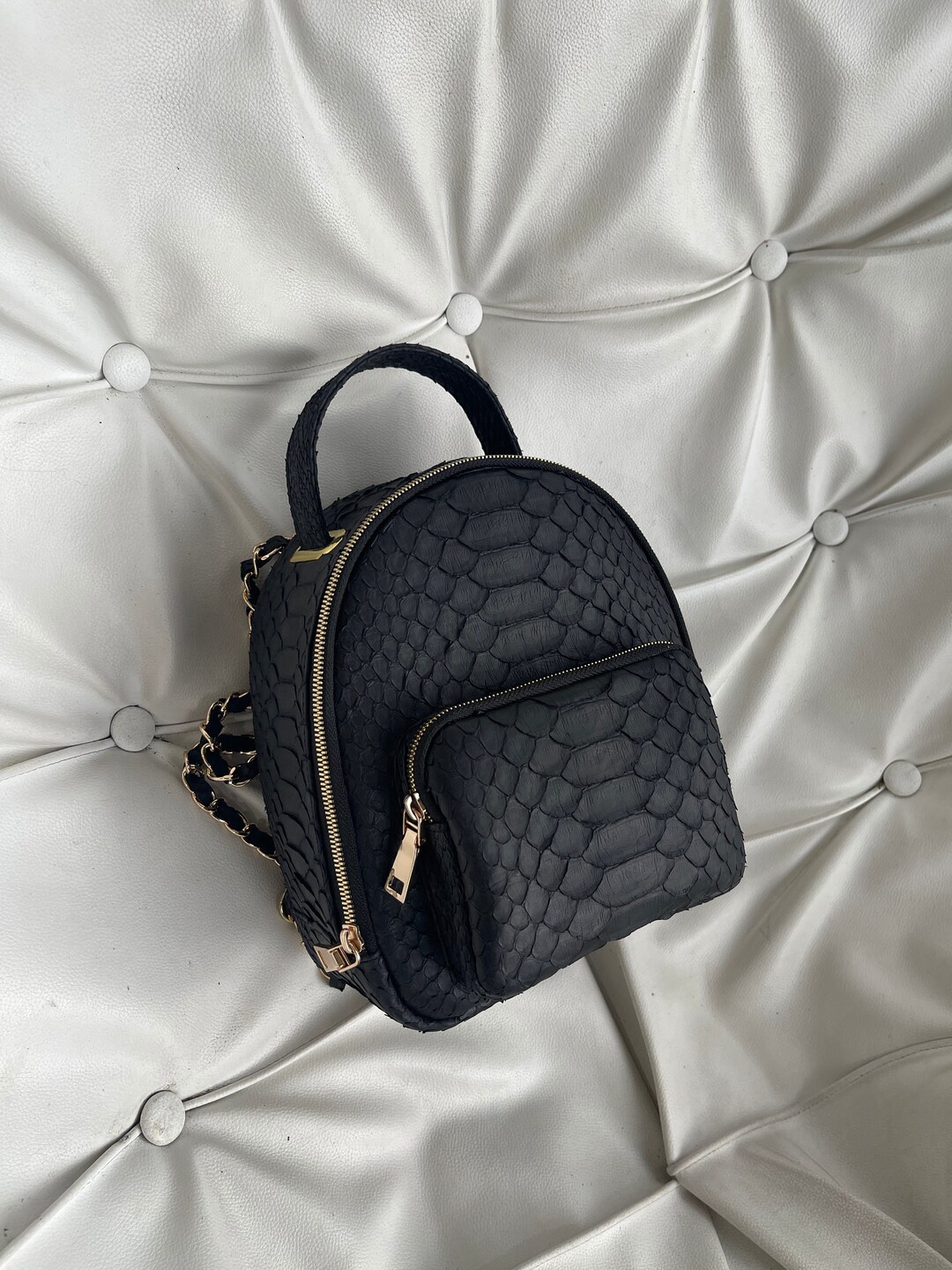 Snakeskin Backpack,dragon Python Leather Rucksack,python Snakeskin ...
