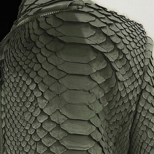 Man’s KING Snakeskin Biker Jacket, Black Python Leather Jacket for Men ...