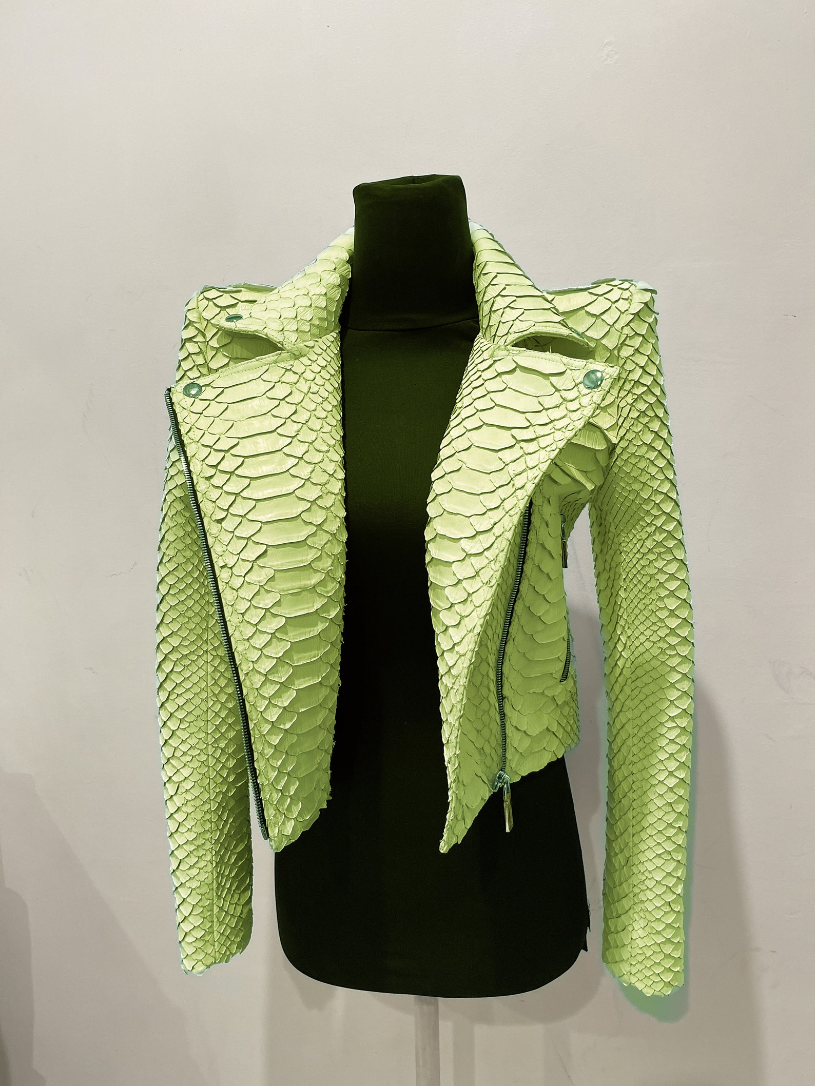 Custom Python Leather Biker Jacket, Leather Jacket for Women, Dragon ...