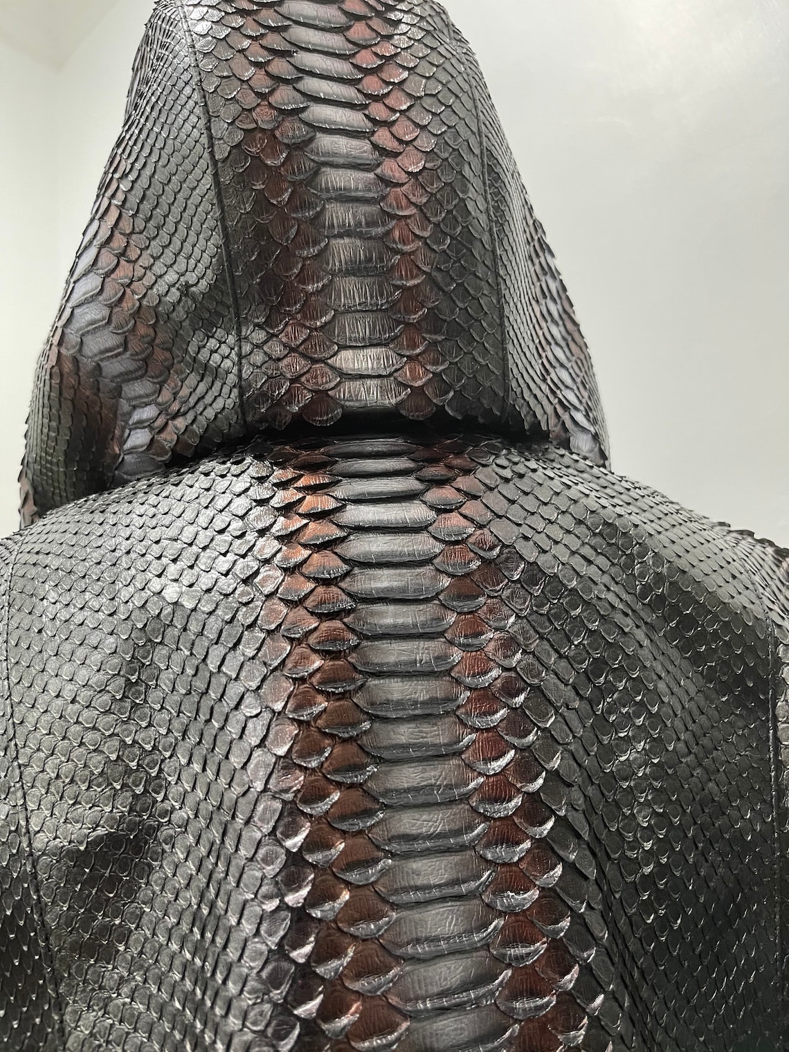 Snakeskin Jacket Python Leather Jacket Hodded Leather Jacket - Etsy