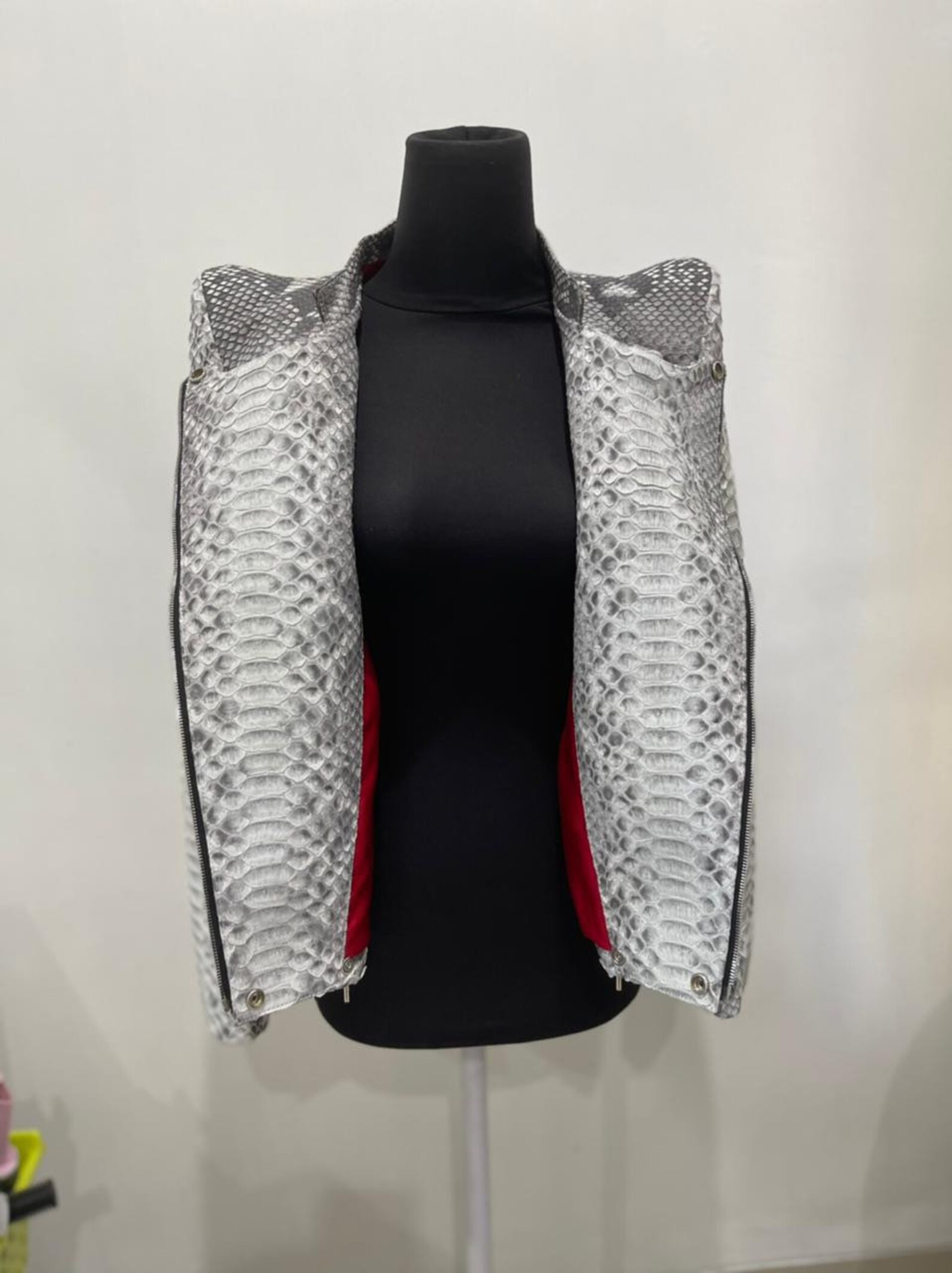 Women's Snakeskin Jacket Python Leather Jacket Elegant | Etsy