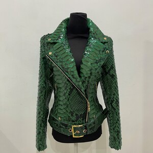 Custom Python Leather Biker Jacket, Leather Jacket for Women, Dragon ...