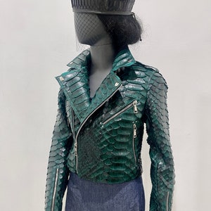 Custom Python Leather Biker Jacket, Leather Jacket for Women, Dragon ...