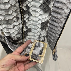 Man's Custom Biker Jackеt, King Snakeskin Python Leather Motorcycle ...