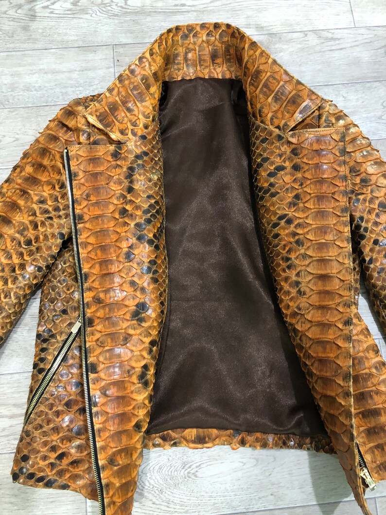Custom Python Leather Biker Jacket Leather Jacket for Women - Etsy
