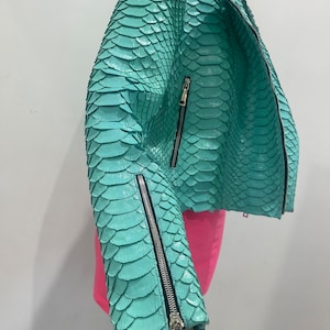 Custom Python Leather Biker Jacket, Leather Jacket for Women, Dragon ...