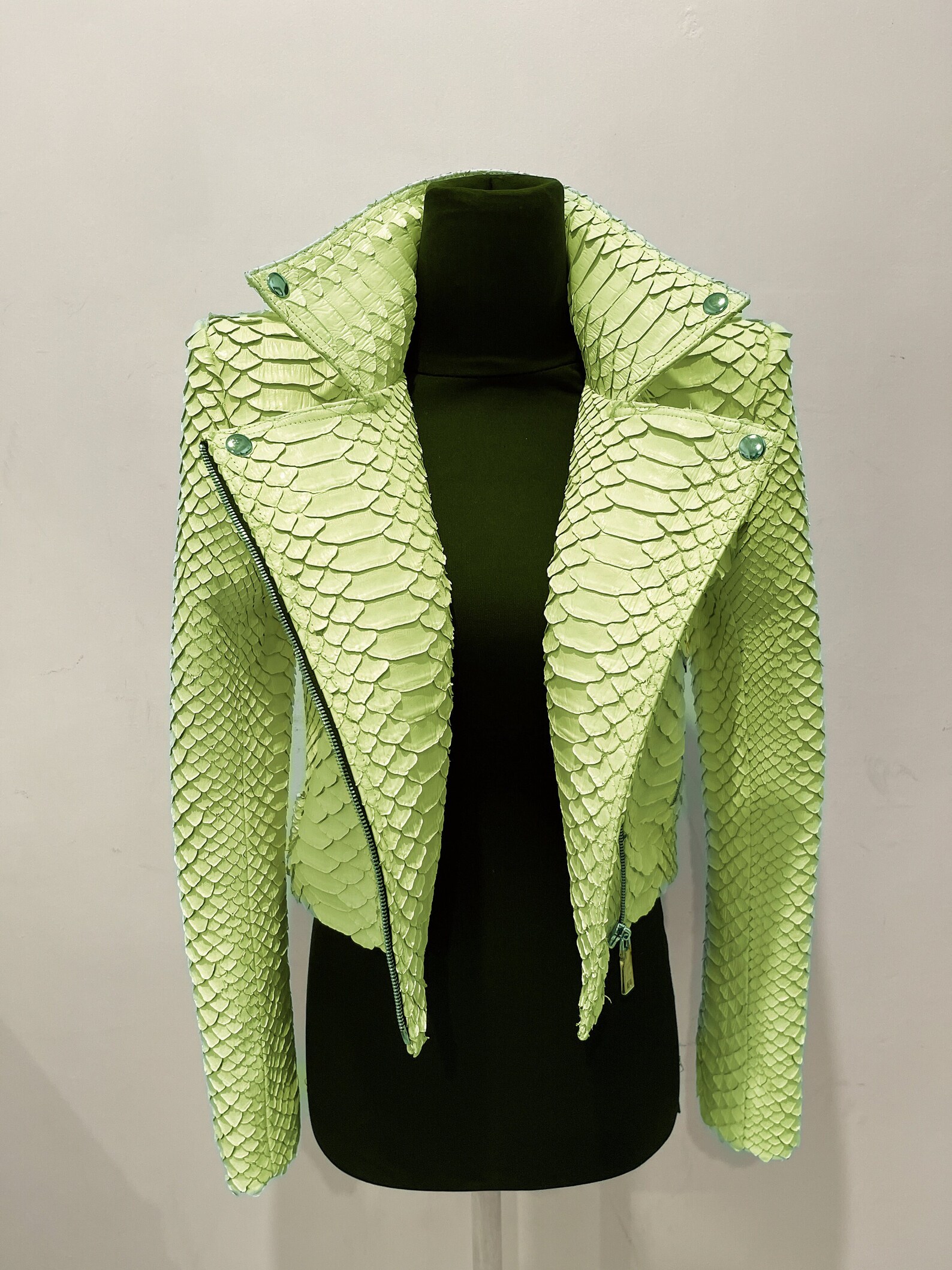 Custom Python Leather Biker Jacket, Leather Jacket for Women, Dragon ...