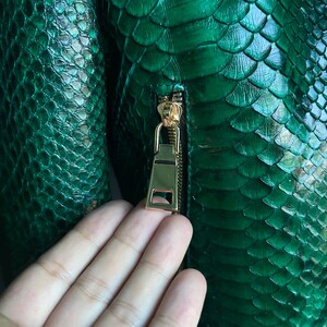 Green Snakeskin Jacket, Women’s Python Leather Jacket , Glossy ...