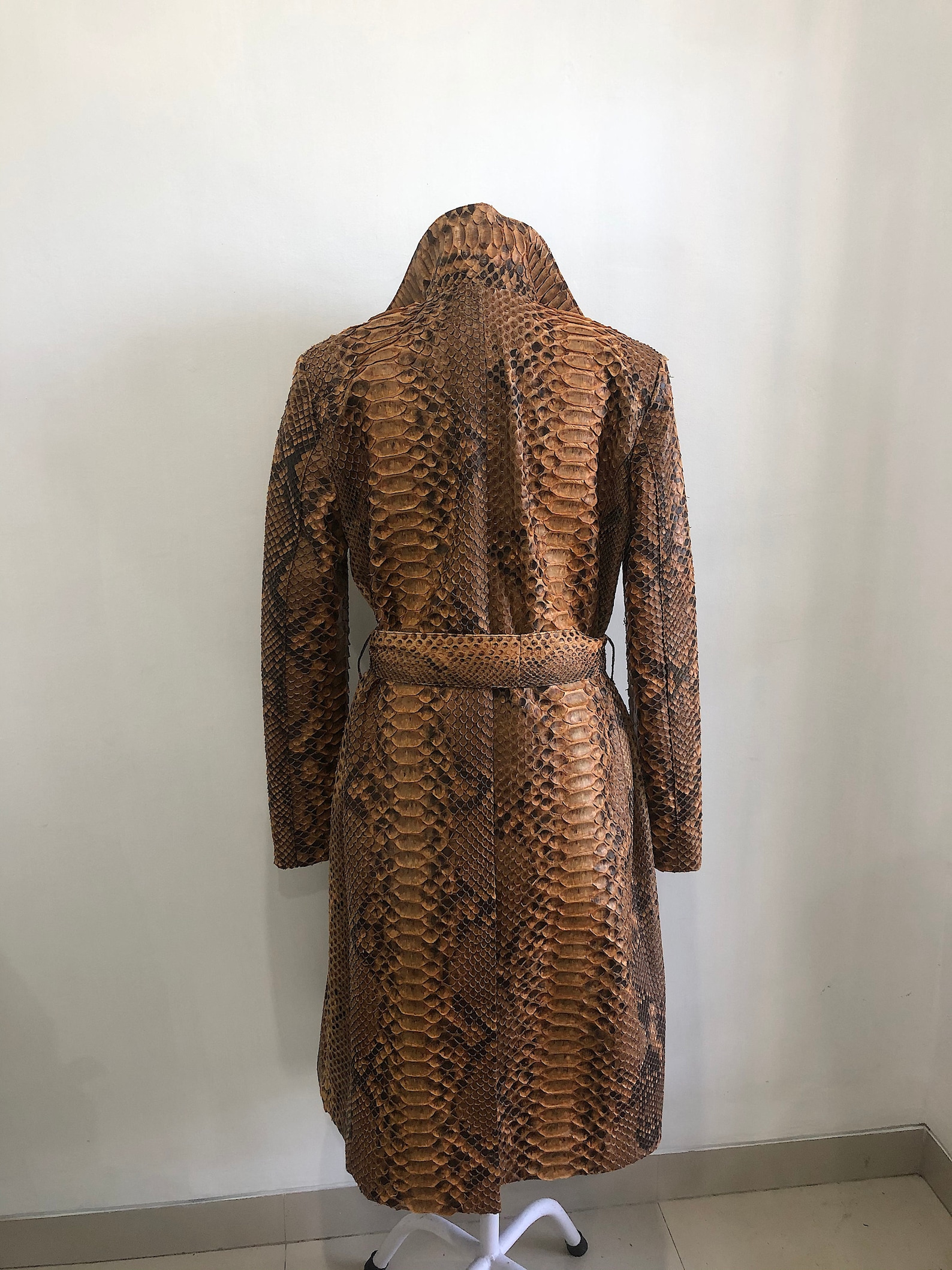 Woman's Dragon Python Coat Brown Snakeskin Coat Long - Etsy