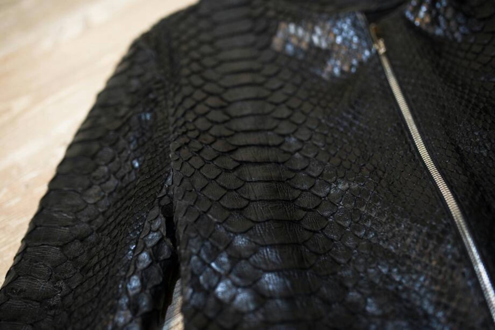 Snakeskin Jacket Exotic Python Natural Fine Leather Textured | Etsy
