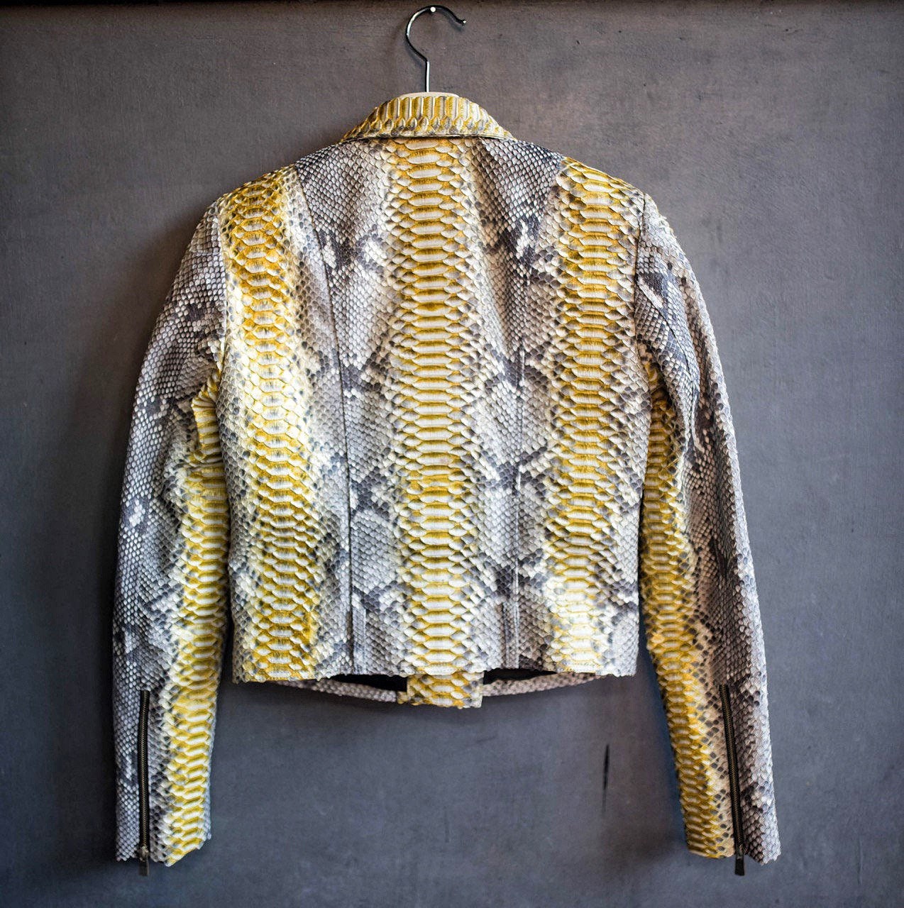 Snakeskin Jacket Python Leather Jacket Woman's Biker | Etsy