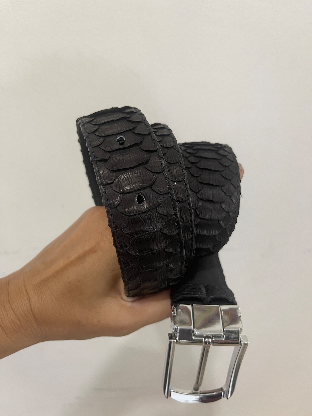 Snakeskin Belt, Man’s Python Leather Belt, Custom Leather Belt, Gift ...