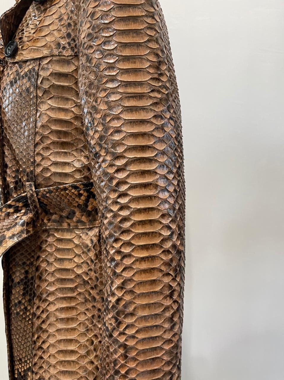 Woman's Dragon Python Leather Trench Coat Snakeskin - Etsy