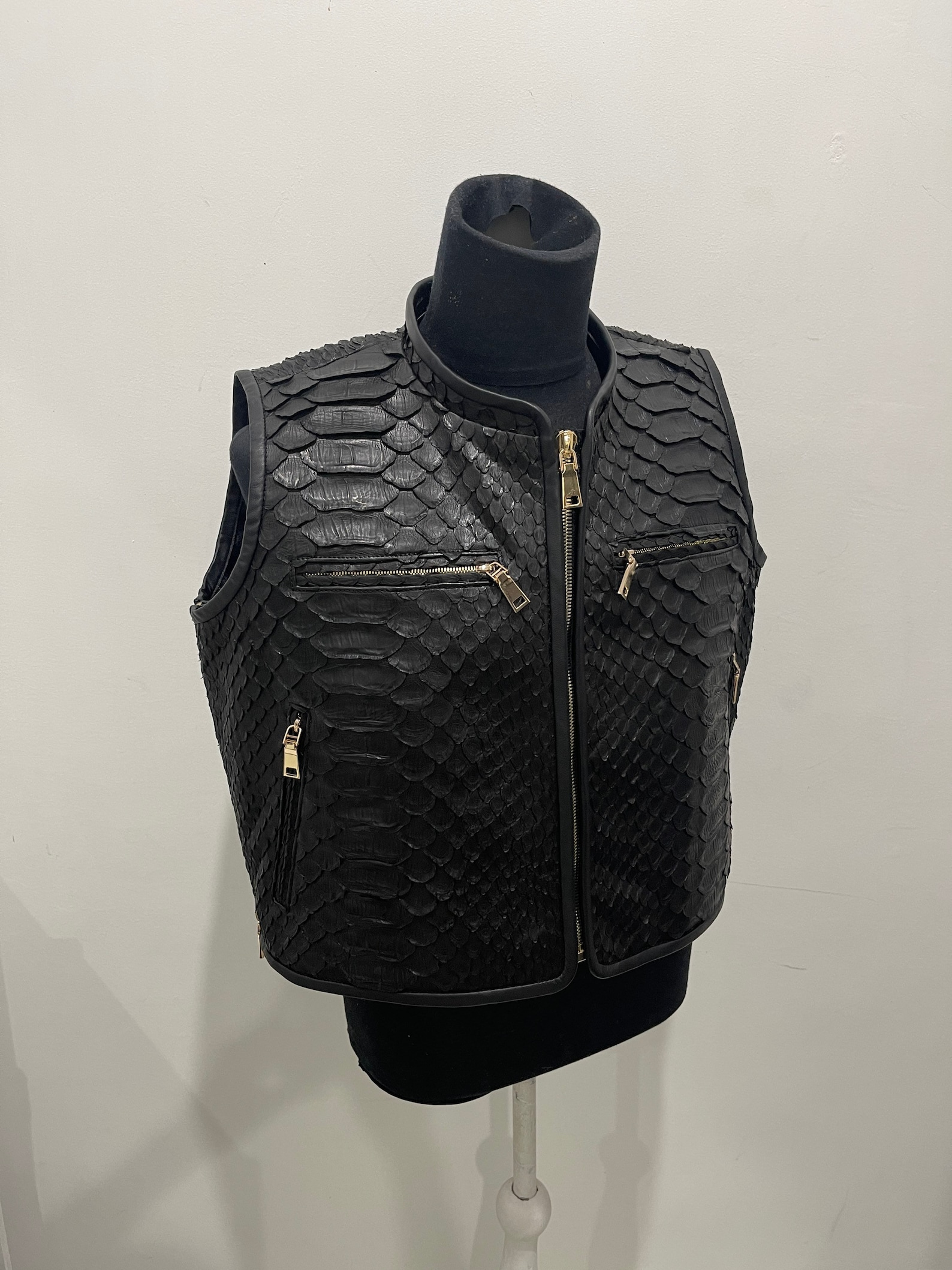 Dragon Python Leather Vest King Python Vest Woman Snakeskin - Etsy