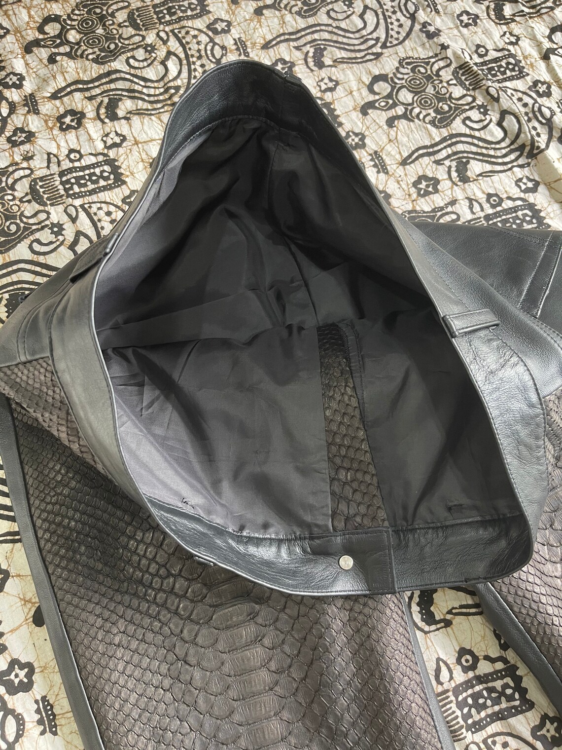 Python Leather Pants Snakeskin Pants Black Leather Pants | Etsy