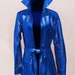 Woman’s Blue Metallic Snakeskin Coat, Python Leather Coat, Blue Python ...