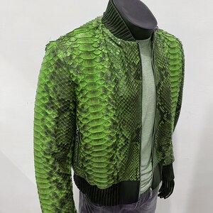 Man’s KING Snakeskin Bomber Jacket, Custom Jacket for Men, Dragon ...