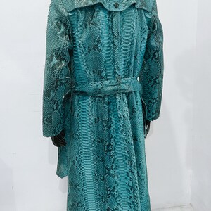 Men’s Snakeskin Trench Coat, Dragon Python Leather Men’s Coat, Men’s ...