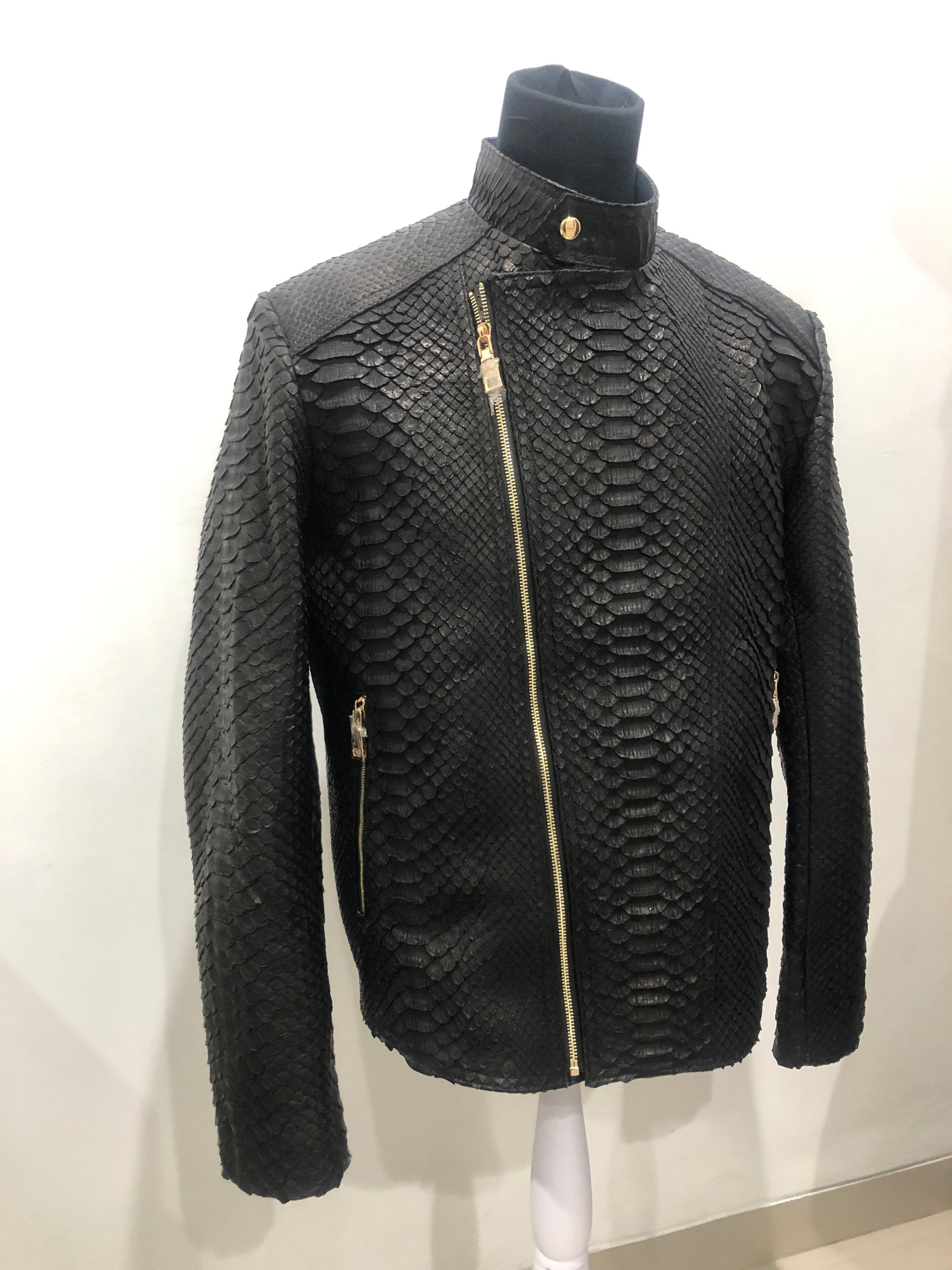 Python Leather Jacket Luxury Billionaire
