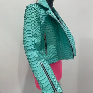 Custom Python Leather Biker Jacket, Leather Jacket for Women, Dragon ...