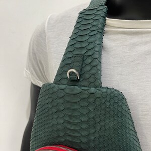 Snakeskin Backpack, Unisex Python Leather Backpack, Leather Rucksack ...