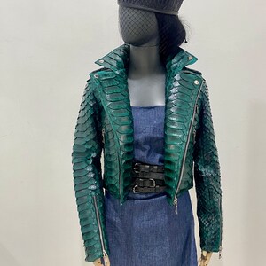 Custom Python Leather Biker Jacket, Leather Jacket for Women, Dragon ...