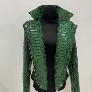 Custom Python Leather Biker Jacket, Leather Jacket for Women, Dragon ...