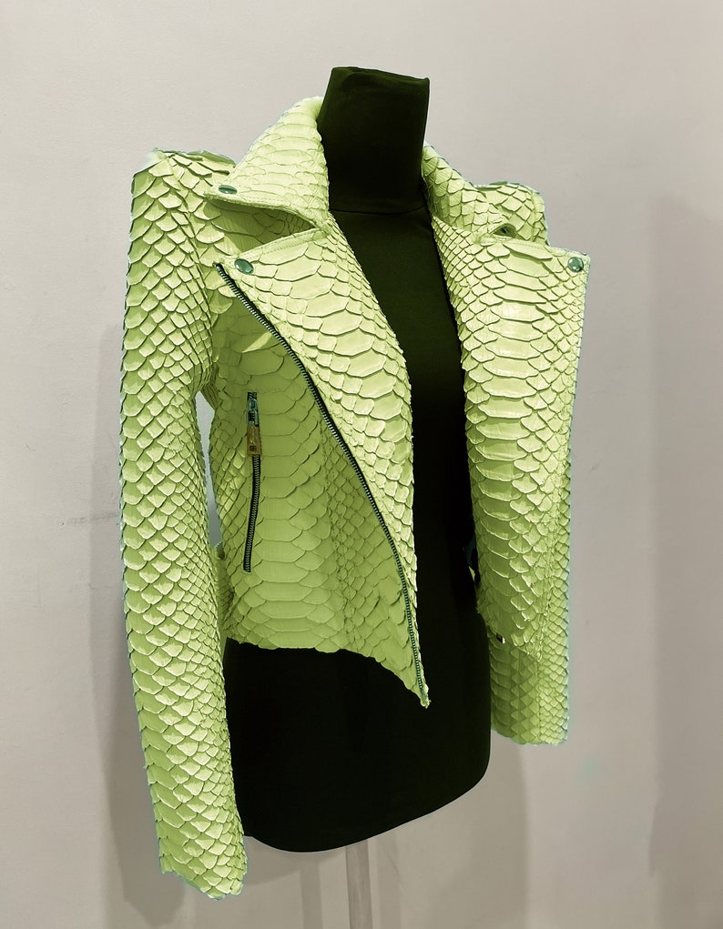 Custom Python Leather Biker Jacket Leather Jacket for Women - Etsy