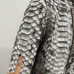 Man's Custom Biker Jackеt, King Snakeskin Python Leather Motorcycle ...