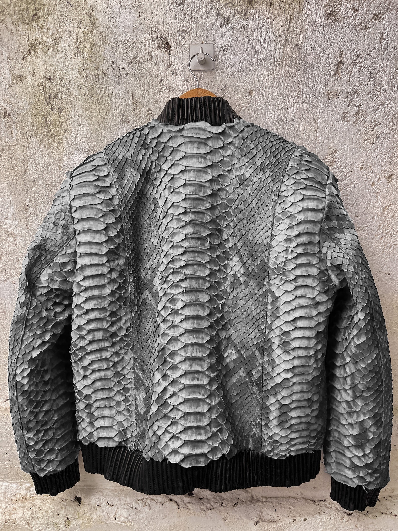 Mans KING Snakeskin Bomber Jacket, Custom Jacket for Men, Dragon Python Leather Jacket, Leather ...