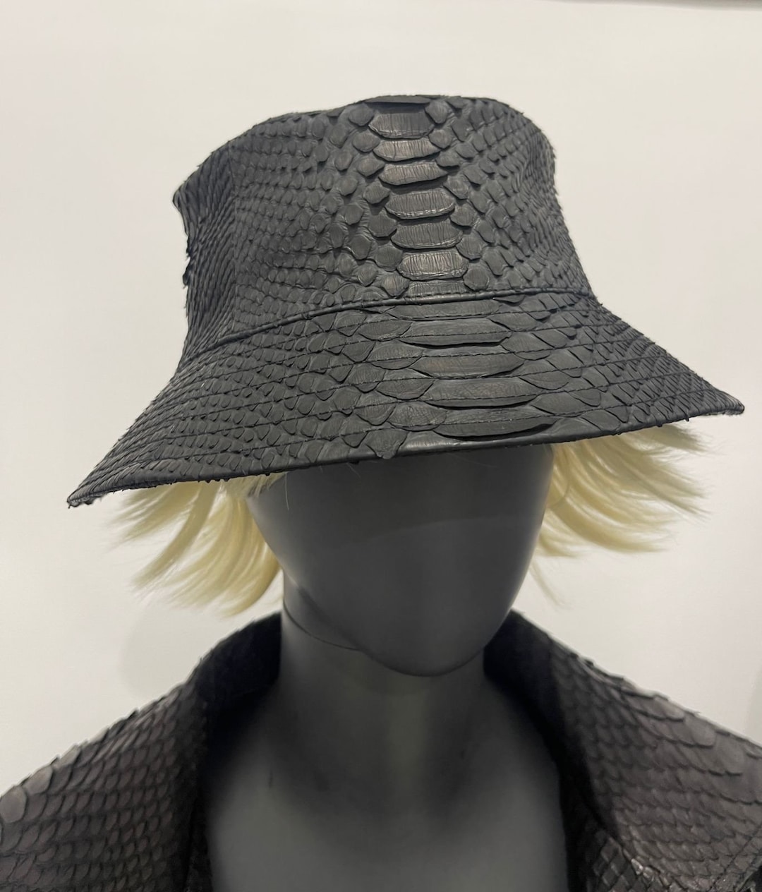 Snakeskin Hat, Python Leather Cap, Snake Skin Hat, Leather Cap, Python ...