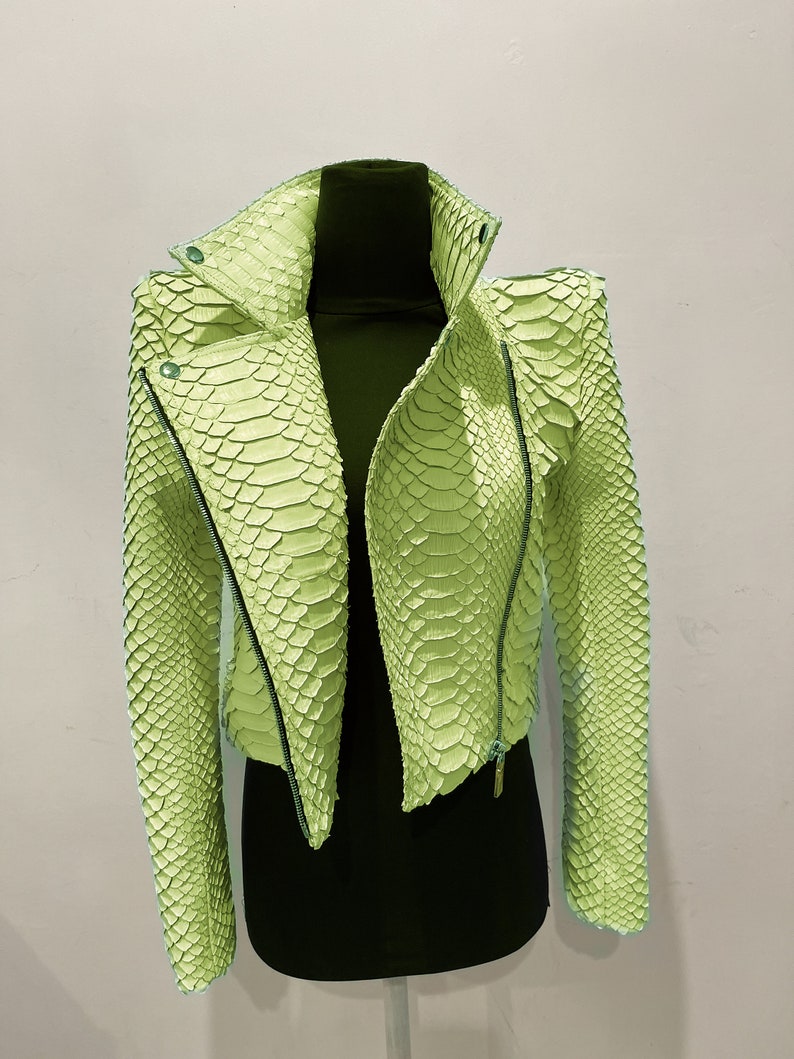 Custom Python Leather Biker Jacket Leather Jacket for Women - Etsy