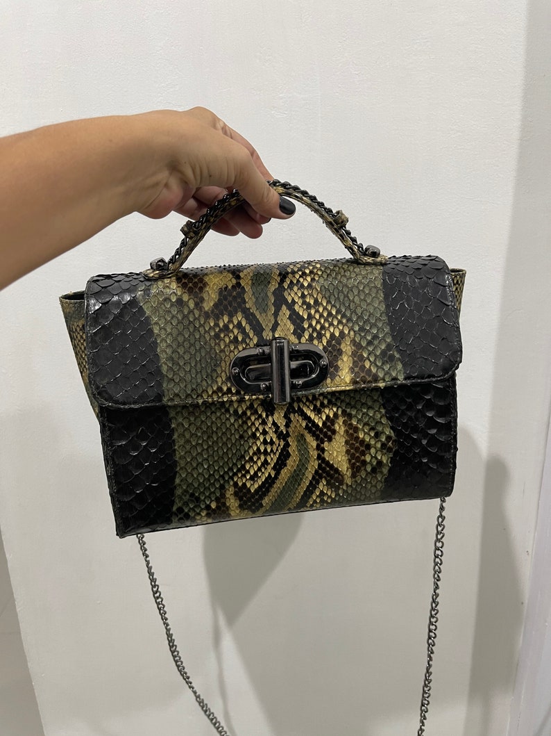 Snakeskin Handbag Snakeskin Crossbody Bag Python Purse - Etsy