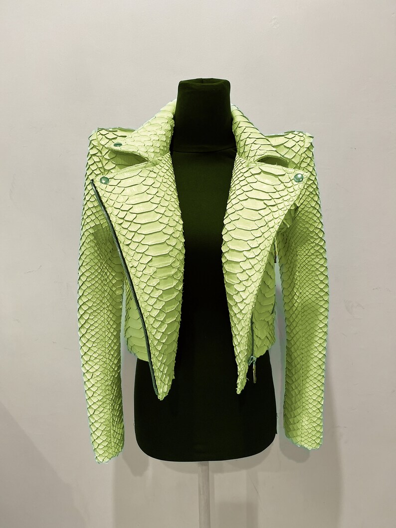 Custom Python Leather Biker Jacket, Leather Jacket for Women, Dragon ...