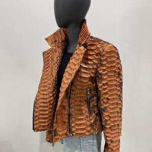 Custom Python Leather Biker Jacket, Leather Jacket for Women, Dragon ...