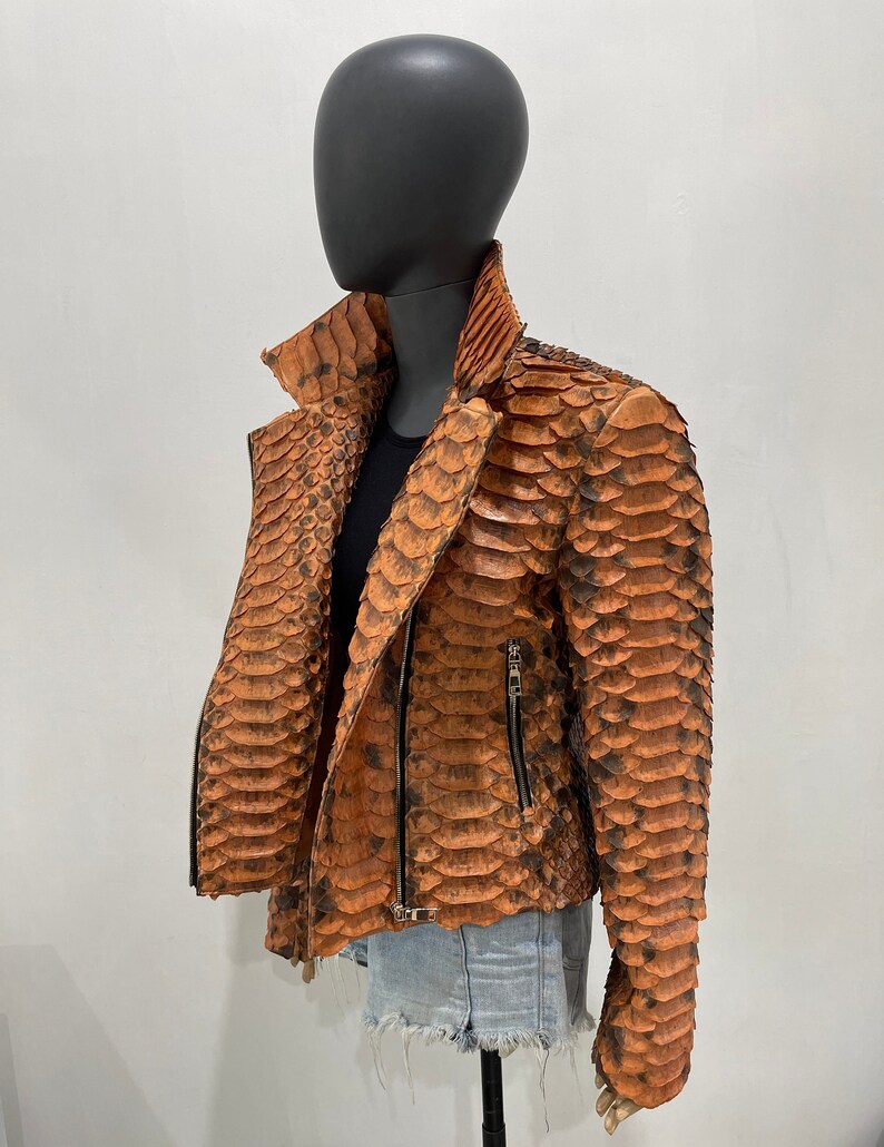 Custom Python Leather Biker Jacket Leather Jacket for Women - Etsy