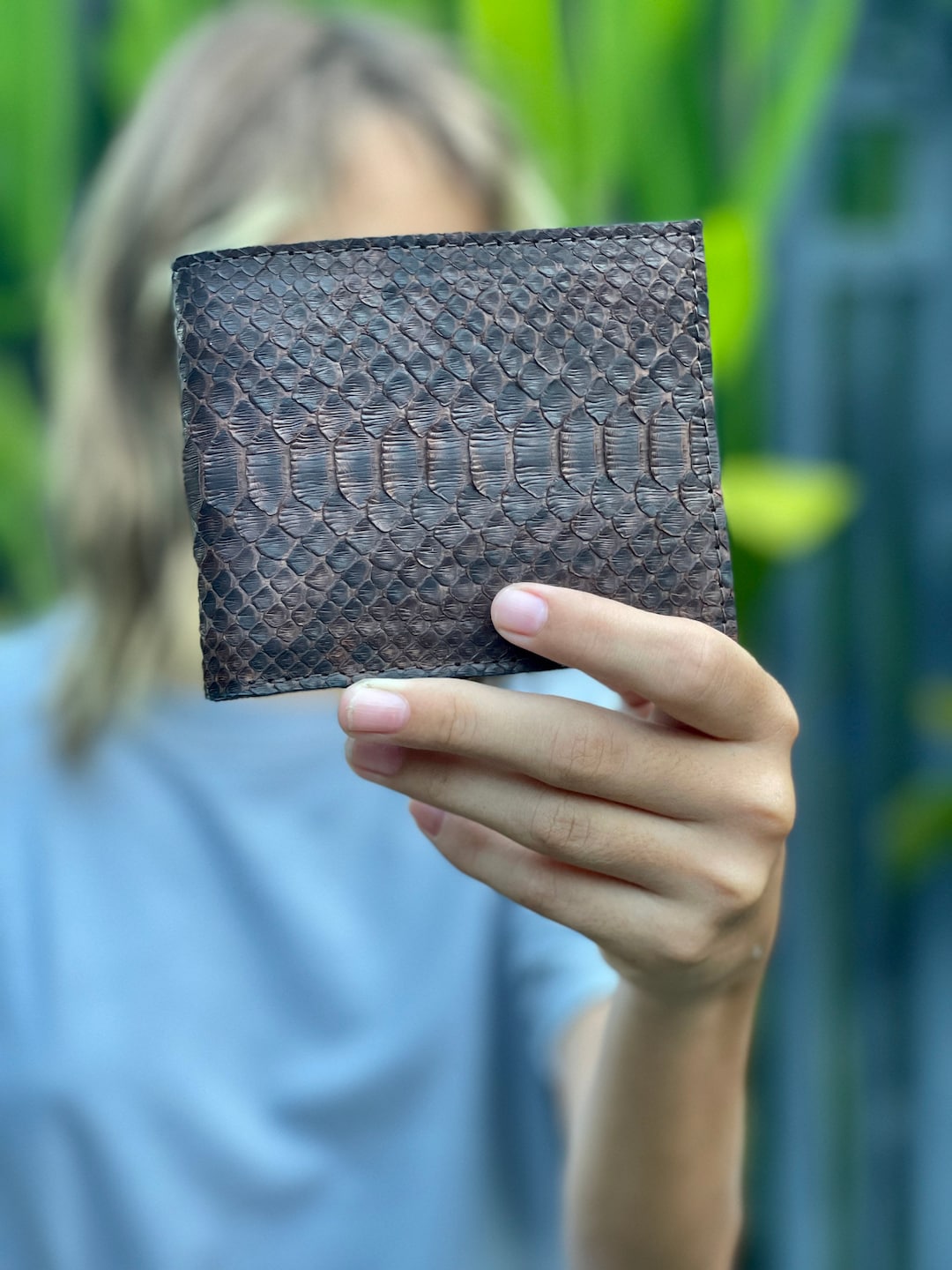 Snakeskin Small Wallet, Python Leather Wallet, Man Leather Wallet ...